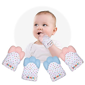 Baby Teething Mittens, Soothing Pain, for 0-6 Months Baby