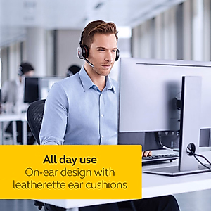 Jabra Evolve 75 UC Wireless Headset, Stereo – includes Link 370 USB Adapter and Charging Stand – Bluetooth Headset with World-Class Speakers, Active Noise-Cancelling Microphone, All Day Battery