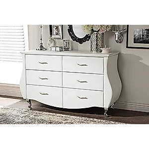 Baxton Studio BBT2039-White-Dresser Dressers, Medium, White