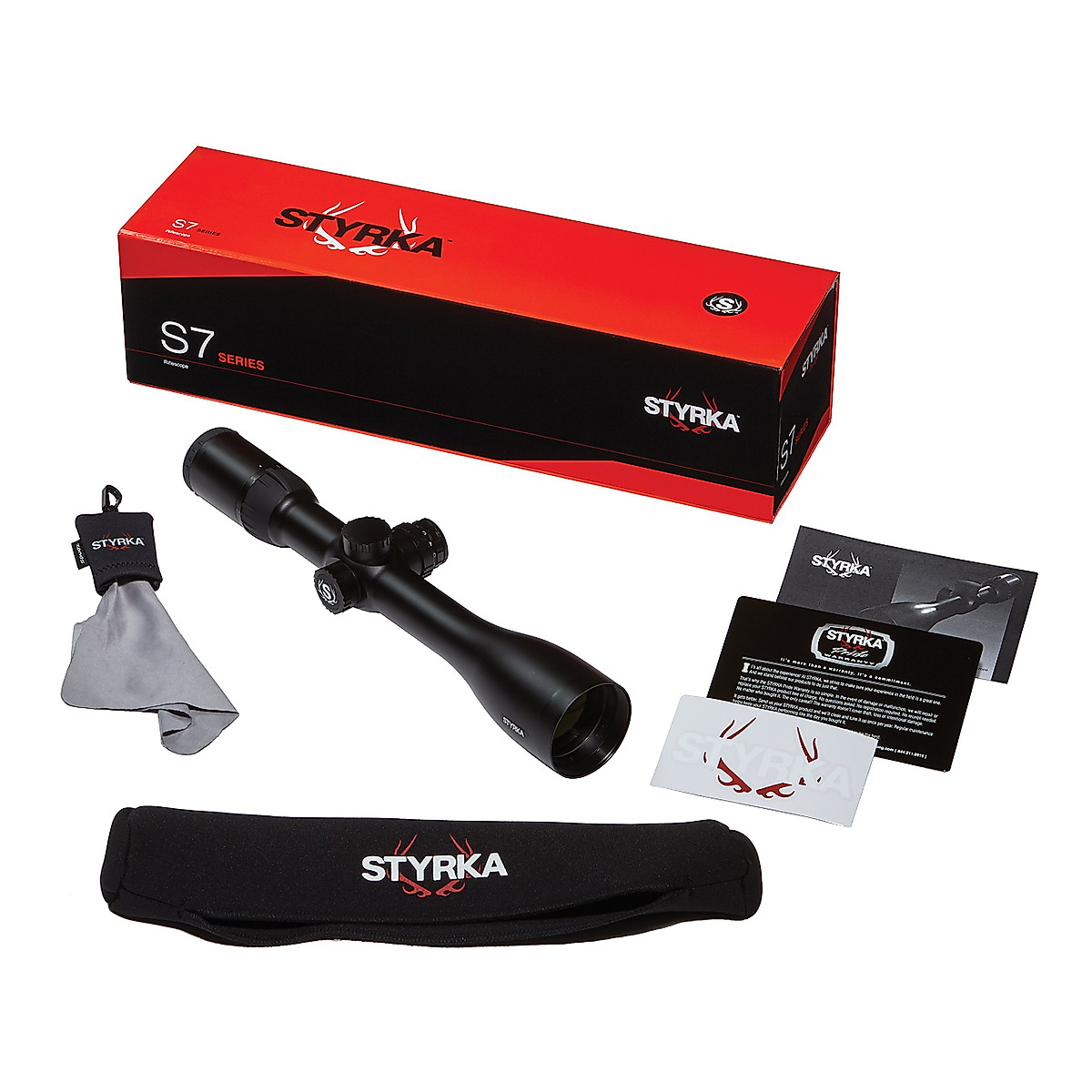 Styrka S7 Series 1-6x24 Illum Plex Riflescope, Black, ST-95006-Aircraft Grade Aluminum 30mm Tube, Waterproof, SXL-MAX Coated Optics for Superior Brightness and Color-Hunting Rifle Scope-Styrka Strong
