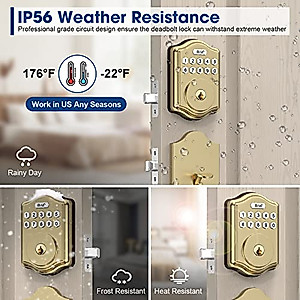 Smart Lock,Door Lock with Keypad-Keyless Entry Keypad Smart Deadbolt