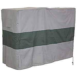 Sunnydaze Log Rack Cover - Gray with Green Stripe - 300D Polyester with PVC Backing - Heavy Duty Outdoor Accessory for Patio, Deck and Backyard - 5-Foot
