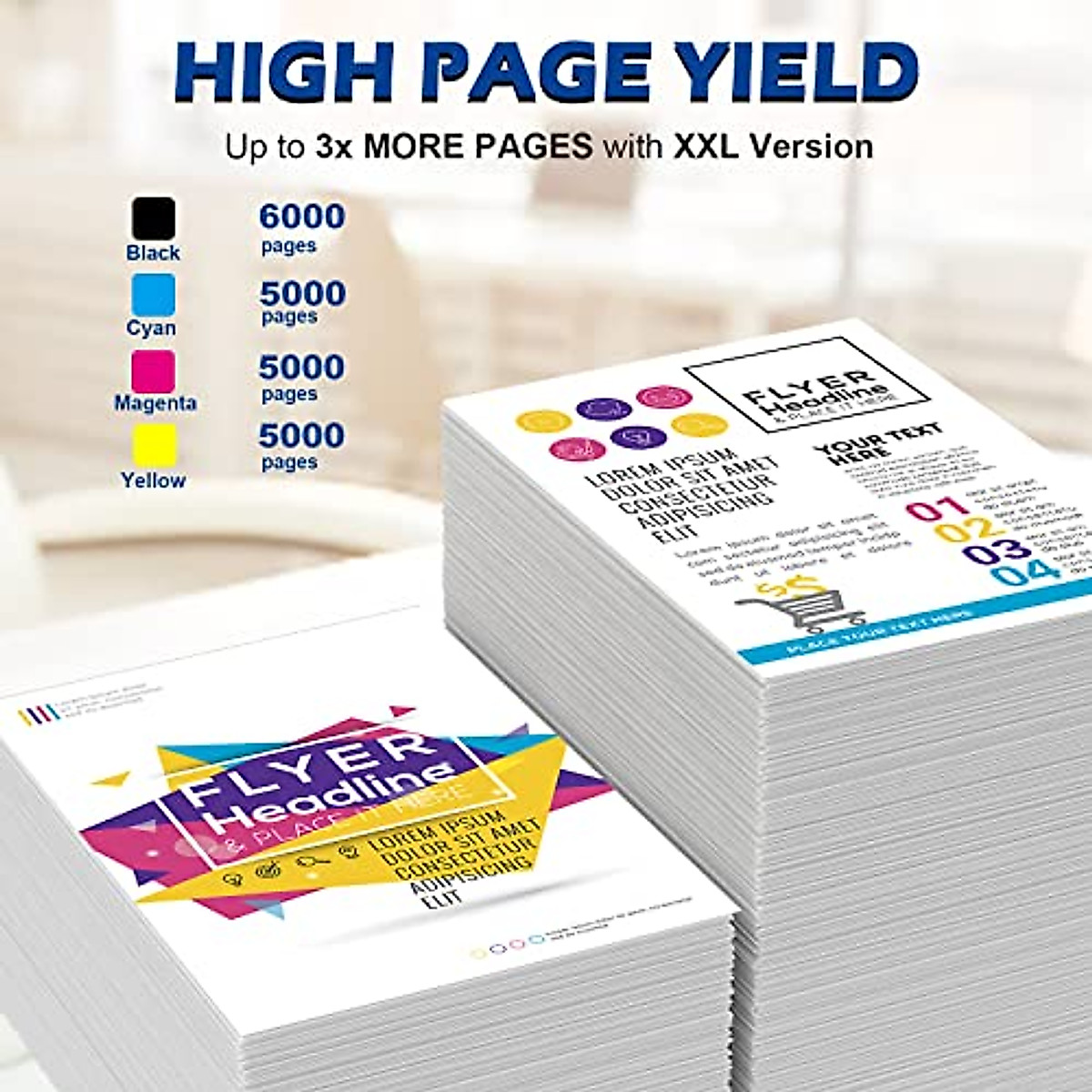 DOUBLE D Compatible LC3039 Ink Cartridges Replacement for Brother LC3039 LC3039XXL LC-3039BK LC3037 LC3037BK LC-3037XXL,Work for Brother MFC-J5945DW MFC-J6945DW MFC-J5845DW MFC-J6545DW(4 Pack)