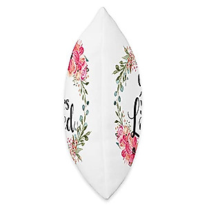 Floral 90 Years Loved Mom Grandma Birthday Gift Floral Loved 90 Year Old Grandma 90th Birthday Gift Throw Pillow, 16x16, Multicolor