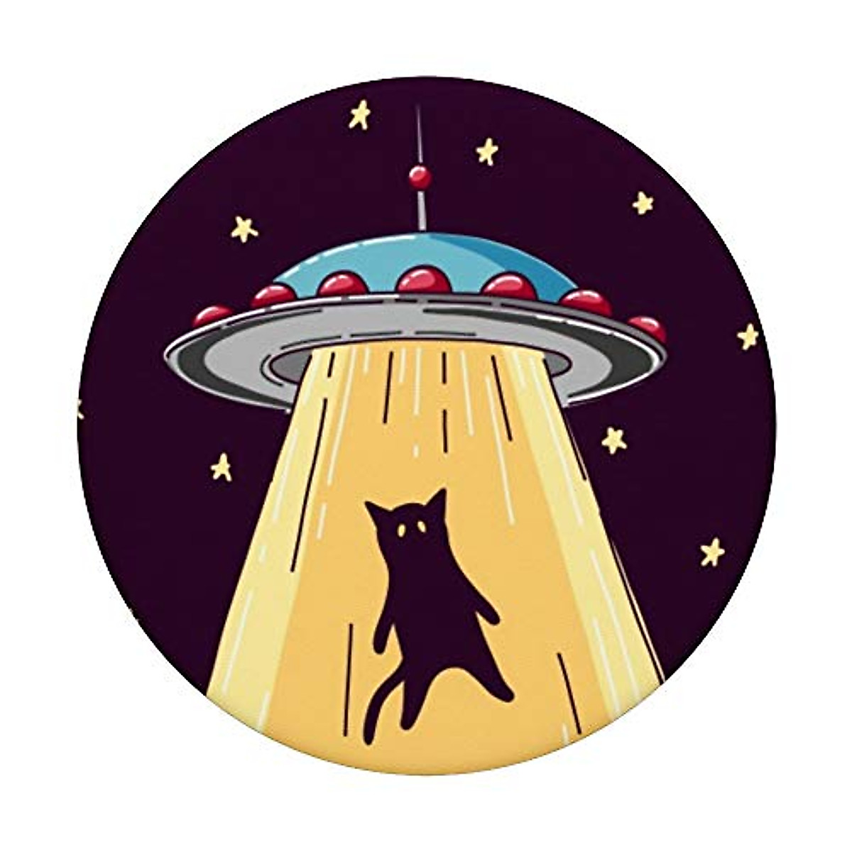 UFO Cat Abduction - Funny Sci Fi Alien Kitty PopSockets PopGrip: Swappable Grip for Phones & Tablets
