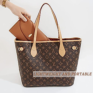 ROWNYEON Travel Jewelry Organizer Case Leather Jewelry Roll Journey Storage Bag for Earrings, Rings, Necklaces, Bracelets (Brown)