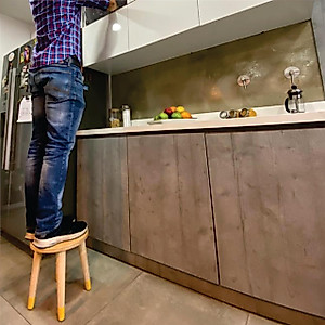 THE OVI FAMILY Kid’s Stool -12 inch Non-Slip Folding Step Stool,Wooden Chair, Lightweight Assembled Four-Legged Sitting Stool- Kitchen,Bathroom, Bedroom, Classroom, Playroom