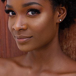 Jstyle 20G 15Pcs Stainless Steel Nose Rings Studs for Women Men Hoop Piercing Body Jewelry