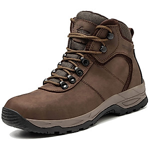 AZXPROT Waterproof Hiking Boots for Men, Outdoor Lightweight Trekking Trails Shoes Backpacking Mountaineering Boots Brown 13