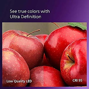 PHILIPS LED Ultra Definition Dimmable, Eye Comfort Technology, Soft White 2700K BA11, E12 Base with E26 Adapter, Clear Glass Light Bulb, 700 Lumen, 6.6W=75W, T20 Certified, 3-Pack (564492)
