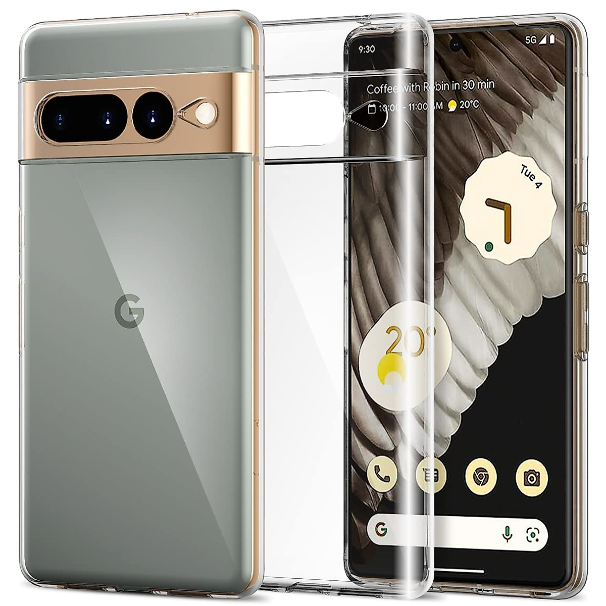 TPU for Google Pixel 7 Pro Case Clear, Ultra [Slim Thin] Flexible Clear TPU Soft Silicone Scratch Resistant Gel Rubber Protective Phone Case Cover for Google Pixel 7 Pro (Clear)