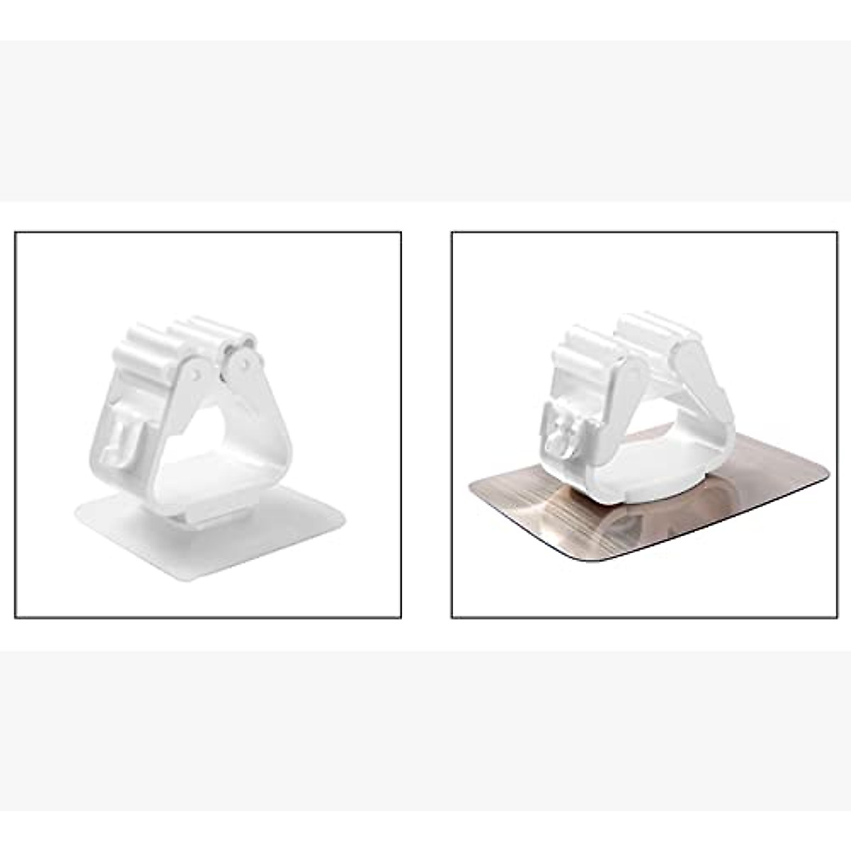 Mop Rack Bathroom Accessories Wall Mounted Shelf Organizer Hook Broom Holder Hanger Behind Doors/On Walls Kitchen Storage Tool (2, White)