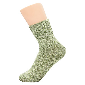 Warm Socks for Women Winter Wool Socks Soft Fuzzy Socks Thick Fluffy Cozy Socks Thermal Home Sleep Socks with Gift Box Boot Socks 5 Pairs Solid Color 1