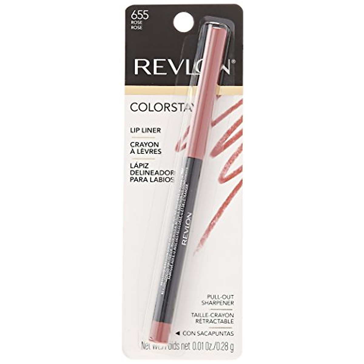 Revlon ColorStay Lipliner, Rose 655, 0.01 Ounce (Pack of 2)