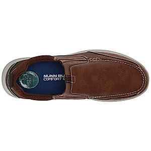 Nunn Bush Men's Conway Slip-On Moccasin Toe with Comfort Gel Loafer, Tan, 13 Wide