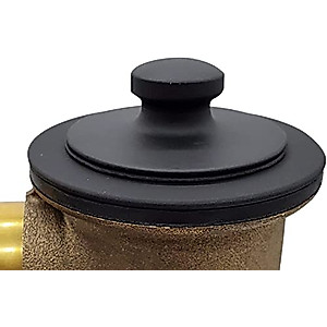 Westbrass D941K-62 1-3/8" Fine Thread Twist & Close Bathtub Drain Trim with One-Hole Overflow Faceplate, 1 Pack, Matte Black