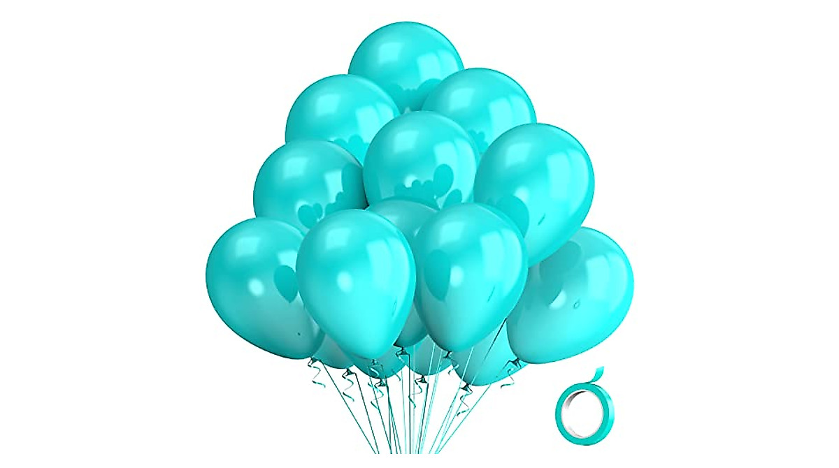 Teal Latex Balloons 80 Pack - Vibrant Turquoise Party Decorations