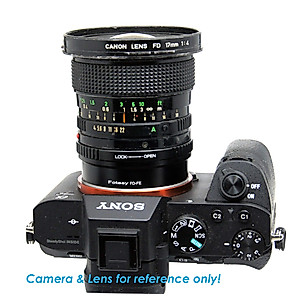 Fotasy Cannon FD Lens to E Mount Adapter, FD E Mount, FD Lens to E, Compatible with Sony Mirrorless a7 a7R a7s II III IV a9 a7c Alpha 1 a6600 a6500 a6400 a6300 a6100 a6000 a5100 a5000 a3500 ZV-E10