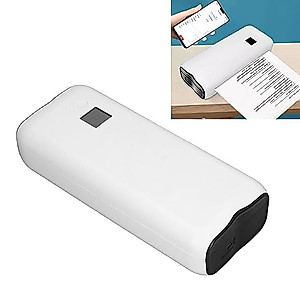 Cosiki Thermal Printer, Portable Printer A4 Thermal Printer Rechargeable Portable Inkless Thermal Printer for Home School Office