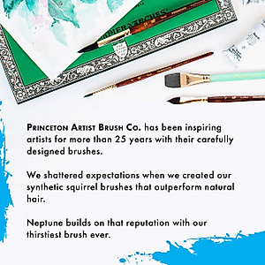 Princeton Artist Brush Neptune, Brushes for Watercolor Series 4750, Round Synthetic Squirrel, Size 8