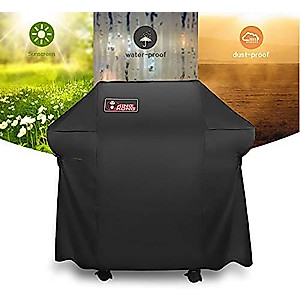 Kingkong 7106 Cover for Weber Spirit 200 and 300 Series Gas Including Grill Brush, Tongs and Thermometer