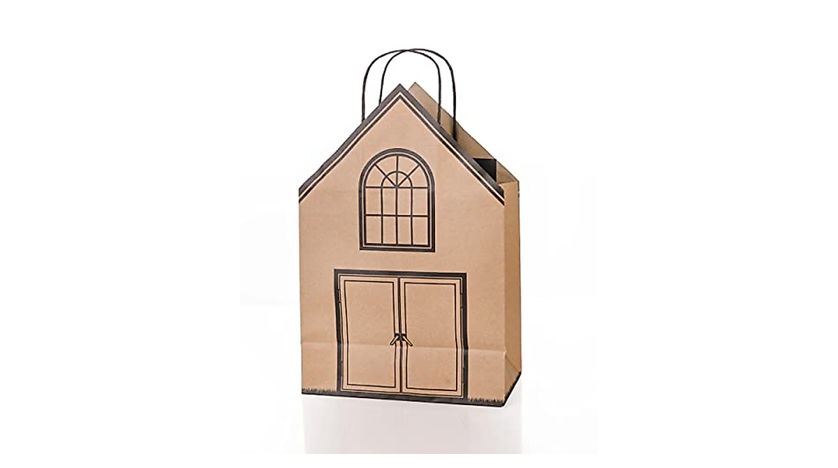 Welcome Home: Durable House-Shaped Gift Bags for Real Estate Closings