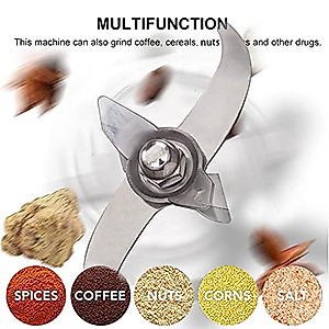 Samger 70-300 Mesh Electric Grain Miller Grinder 700g 1800W Stainless Steel High Speed Spice Grinder Pulverizer 28000RPM Commercial Powder Machine for Coffee Bean Nut Herb Wheat Pepper