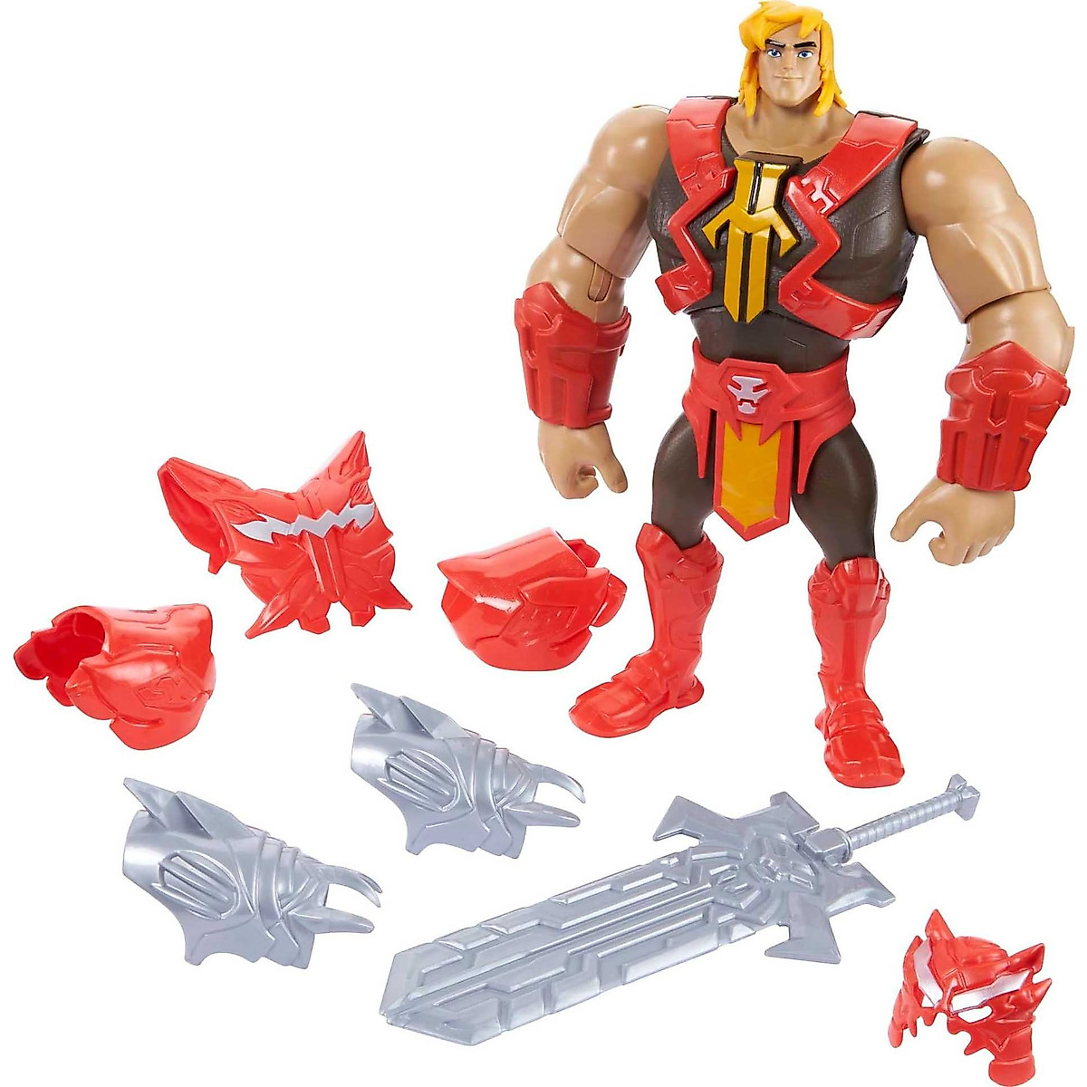 Masters of the Universe Deluxe He-Man Power Attack Action Figure, 8.5-in Battle Character for Storytelling Play, Gift for Fans 4 Years and Older
