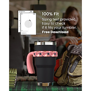 HOUSYLOVE for YETI 30 oz Tumbler Handle, for YETI Handle 30 oz Tumblerand YETI Cup Holder, Handle for YETI and Most 30 oz Tumble, Pink, 1 Pack