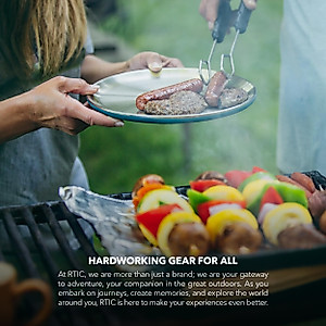 RTIC Anywhere Stainless Steel Plates Set of Two, Stackable, Durable Outdoor Dinnerware, Dishwasher Safe, Graphite