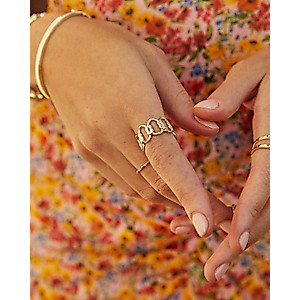 Kendra Scott Fallyn Band Ring, Size 7, Fashion Jewelry, 14k Gold-Plated