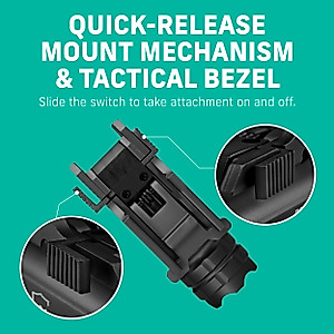 DefendTek Gun Flashlights - Rechargeable, Rail-Mounted Flashlight and Green Laser Light Combo for Shotgun, Pistol and Handgun - Gun Accessories & Weapons - DT-M3