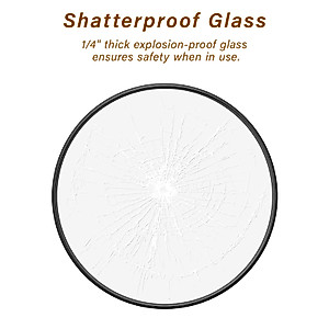 USHOWER 2-Pack Black Round Circle Bathroom Mirrors 24-inch for Wall Decor with Metal Frame, Bathroom Vanity Mirror, Entryway Mirror