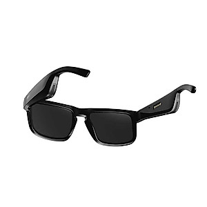 Bose Frames Tenor, Smart Glasses, Bluetooth Audio Sunglasses, with Open Ear Headphones, Rectangular, Black, 55 mm