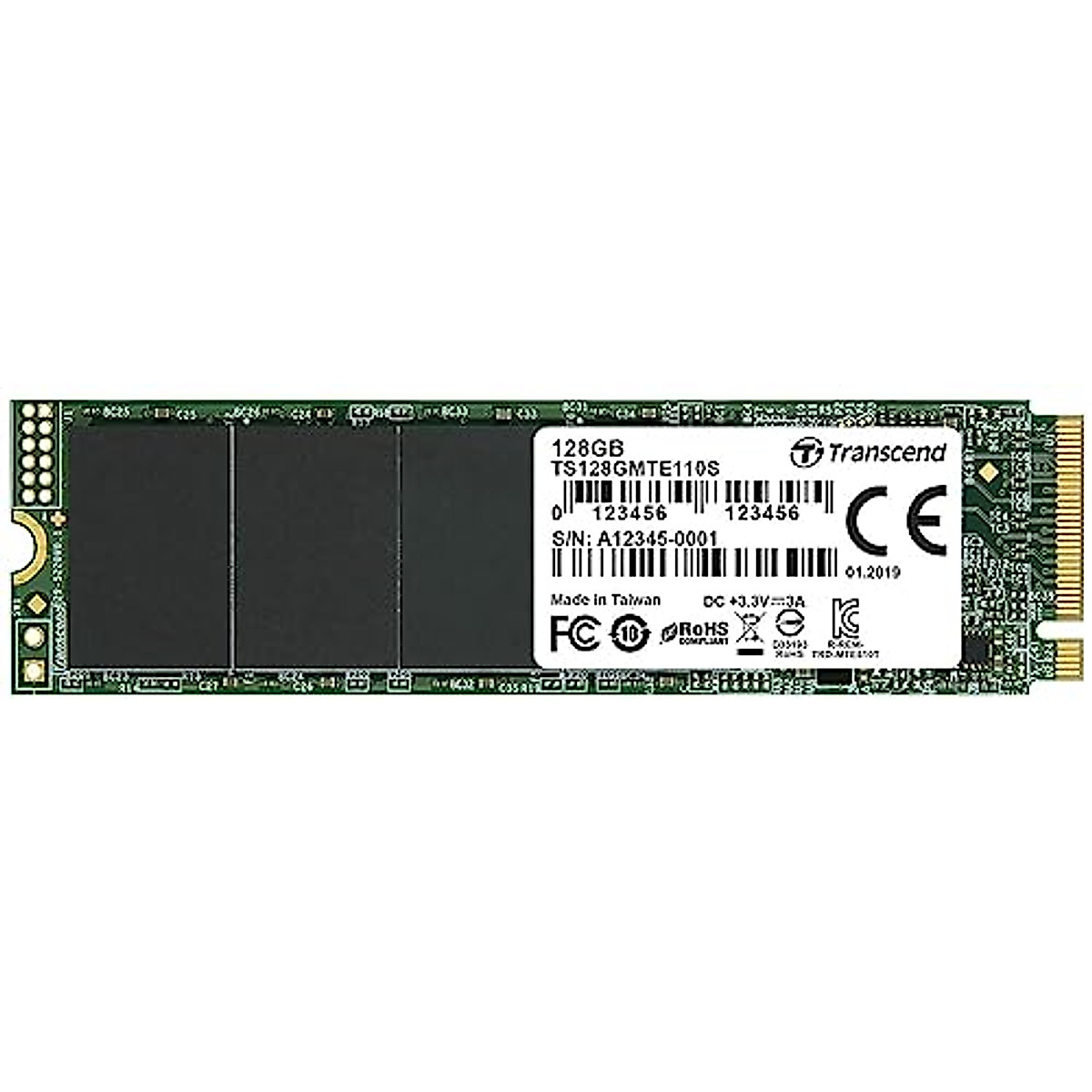 Transcend TS128GMTE110S 128GB M.2 NVMe PCIe Gen3x4 MTE110S Internal Solid State Drive