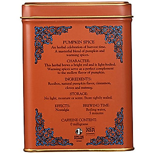 Harney & Sons Pumpkin Spice Rooibos Tea 20 ct Sachet Tin