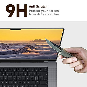 ANTOGOO V Removable Tempered Glass Screen Protector for 2023-2024 Apple Macbook Air 15.3 Inch M2/M3 Chip, 9H Hardness, No Bubbles or Lines, Anti-Scratch, Anti-Fingerprint, Clear