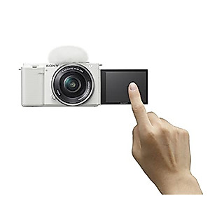 Sony Alpha ZV-E10 - APS-C Interchangeable Lens Mirrorless Vlog Camera Kit - White
