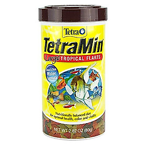 Tetra TetraMin XL Tropical Flakes 2.82 Ounces, Large Flakes, Nutritionally Balanced Fish Food, Tetra TetraMin Large Tropical Fish Flake Food, 2.82 oz