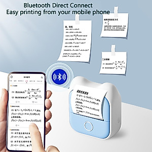 Print Pod, Print Pods Mini Printer,Printpod - Mini Pocket Printer,Fast Printing Portable Mini Thermal Printer,Wireless Bluetooth Inkless Printer Sticker Printer&Printing Paper (Pink)