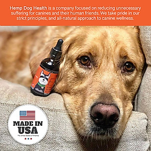Hemp Dog Health - Ease - Hemp Oil for Dogs - for Dog Arthritis, Allergies, Aches, Pains, Joint Wellness - Dog Arthritis Pain Relief & Anti Inflammatory for Dogs - 100% Natural Hemp Dog Drops