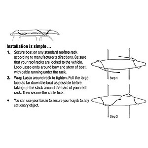 Lasso Tandem Kayak Security Cable/Sit Top SLC1200