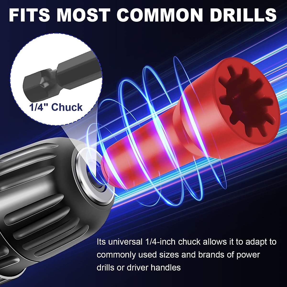 Wire Twister Tool for Drill, Compatible with Wire Nut Driver Fast with 1/4" Chuck Wire Twisting Tool Enhanced Wiring Efficiency (Red, 1 PCS)