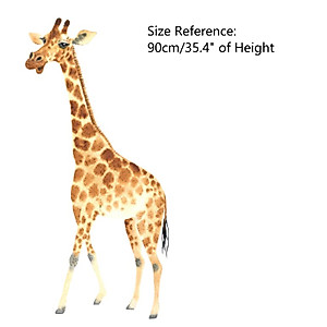 Giraffe Wall Decals Peel and Stick, Watercolor Giraffe Wall Sticker for Nursery Baby Decor, Giraffe Wallpaper
