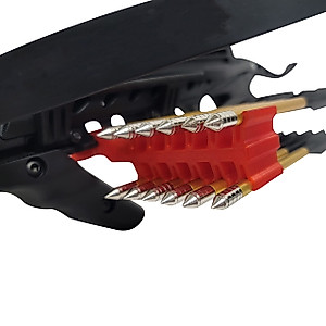 Southland Archery Supply SAS Pistol Crossbow 3D Printed Quiver for 50lbs 80lbs - for Self Cocking Mini Crossbows (Black 3D Quiver with 12/Pack)