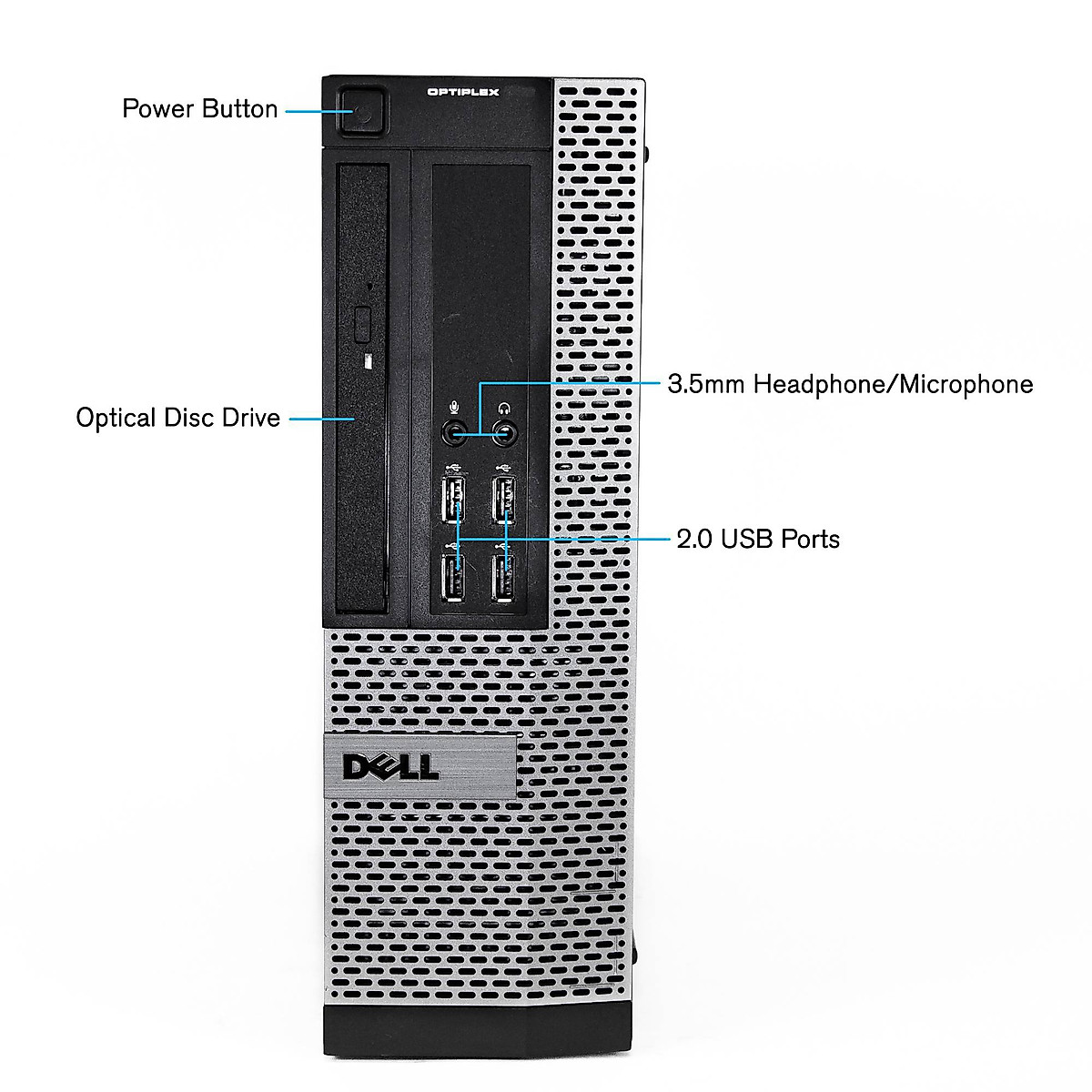 Dell Optiplex 990 SFF Flagship Premium Business Desktop Computer (Intel Quad-Core i5-2400 Up To 3.4GHz, 16GB RAM, 2TB HDD, DVD, WiFi, VGA, DisplayPort, Windows 10 Professional) (Renewed)