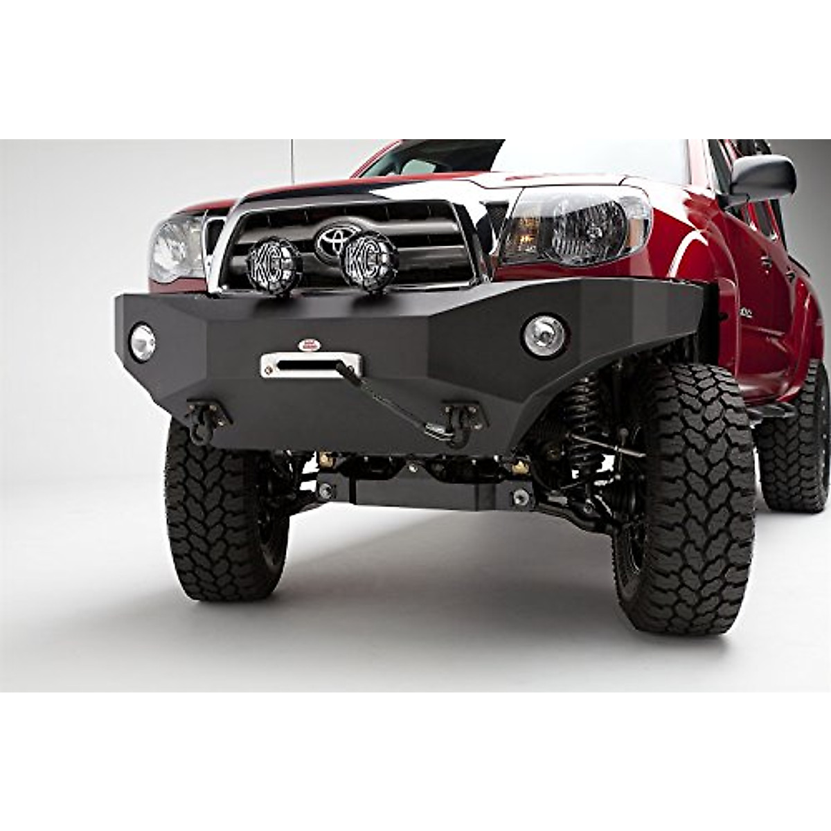 Body Armor 4x4 TC-19335 Black - Steel Front Winch Bumper for 2005-2011 Toyota Tacoma