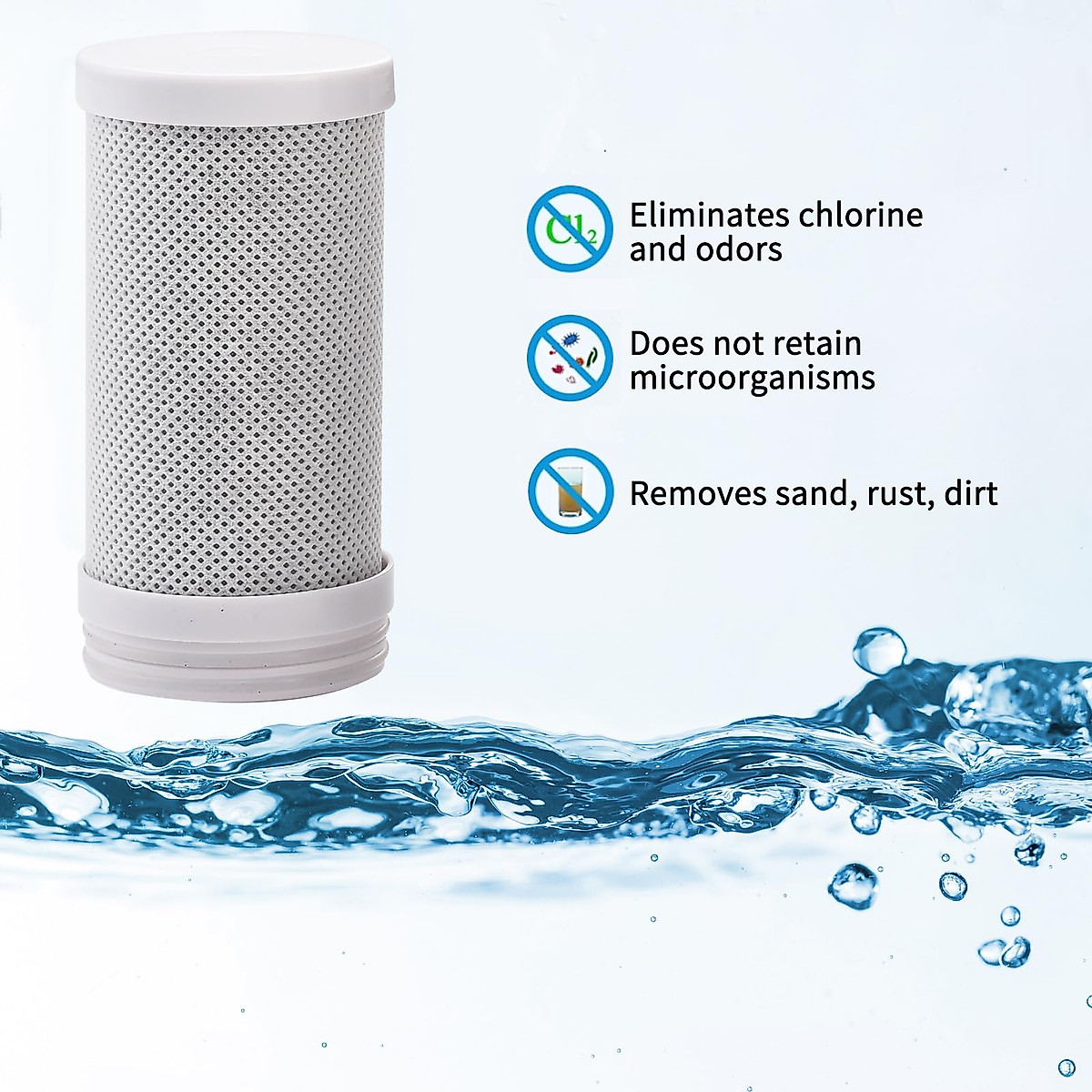 HOMELODY Water Faucet Mount Water Filter Tap Drinking Water Filter Replacement for 264 Gallons, Filters Around 70 Substances (Incl. 2 filters)