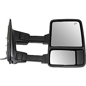 Kool Vue Right Power Heated Towing Door Mirror Compatible With Ford F-250 Super Duty 2008 With Signal Light Textured Crew Cab