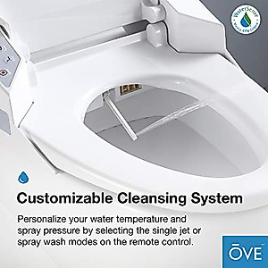OVE Decors Yosemite Smart Toilet with Integrated Bidet Seat, Heated Seat with Auto Flush and Warm Water and Multi Function Remote Control, White